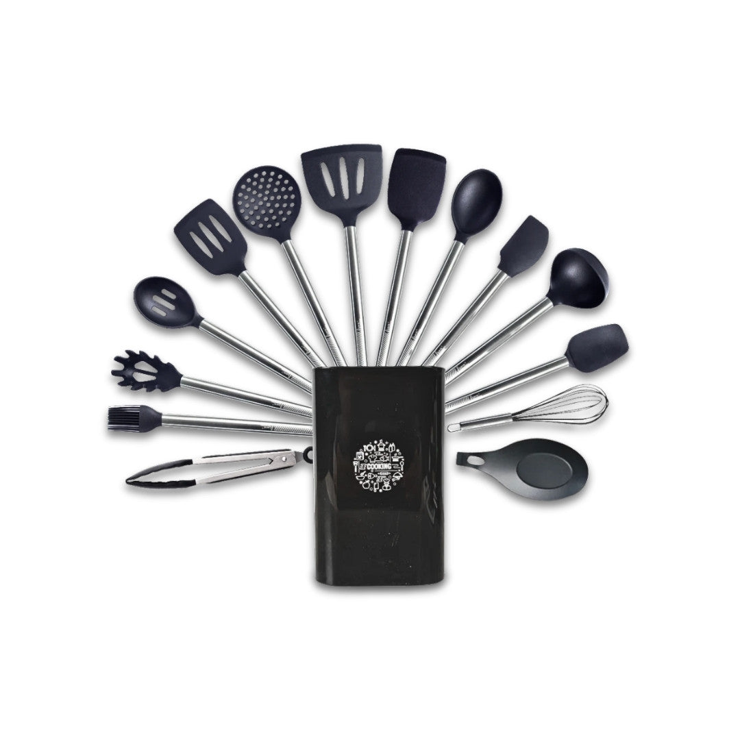 Durable Black Silicone Kitchen Utensils – Cooking Detective