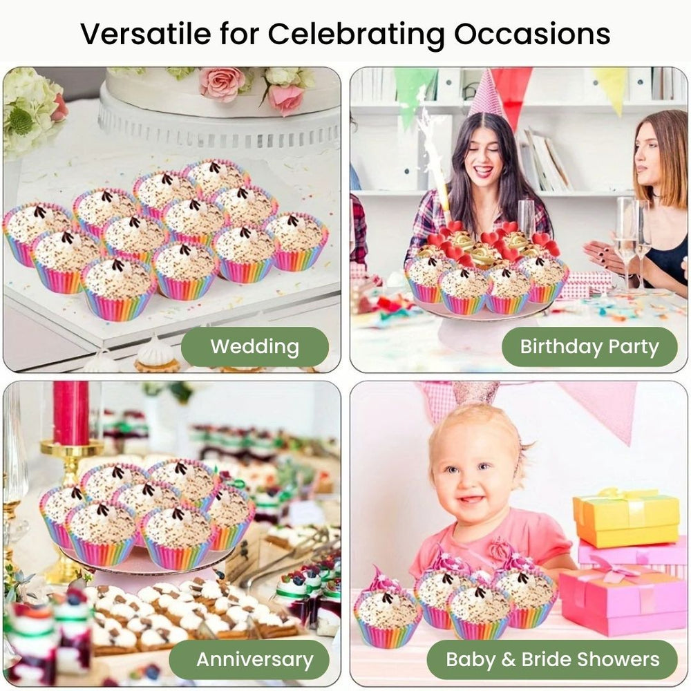 Muffin Cups | Mini Non-Toxic Paper Baking Liners for Festivals ...